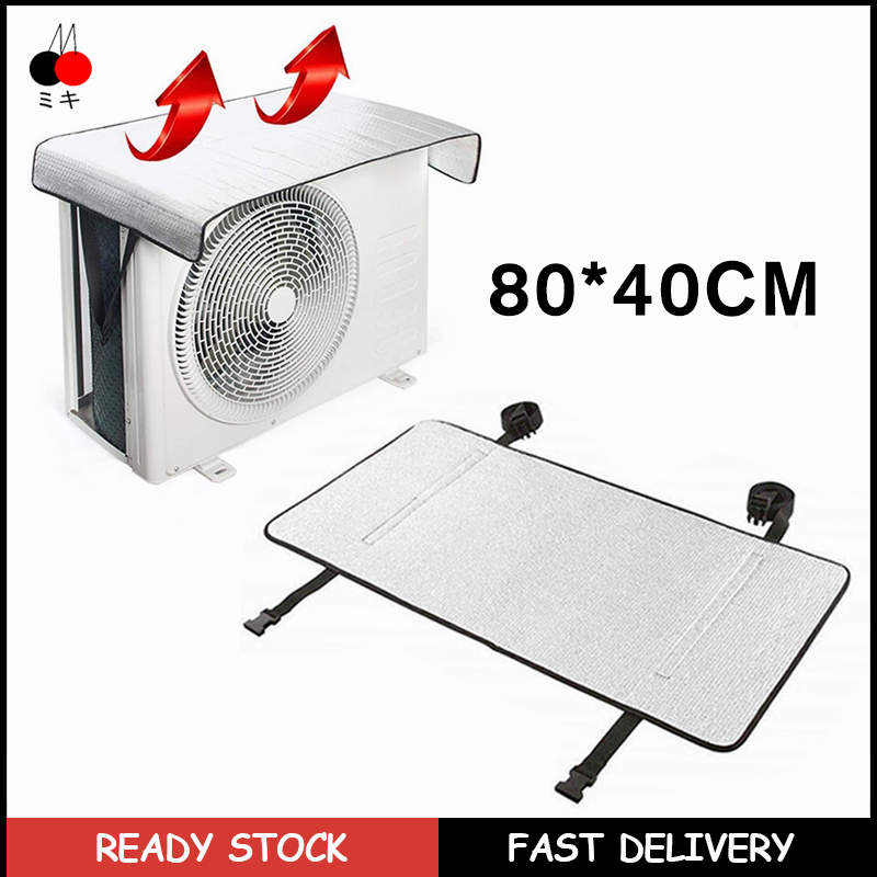 Outdoor Unit AirCon Cover Conditioner Waterproof Dust Cover Aluminum ...