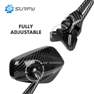 Street King Side Mirror v2 Anti-Glare Blue Lens Carbon Fiber Design CNC ...