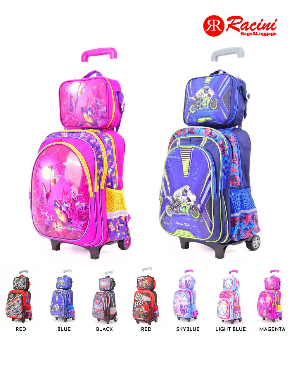 Racini Stroller Backpack for Kids with Free Lunch Bag M-2 Series ...