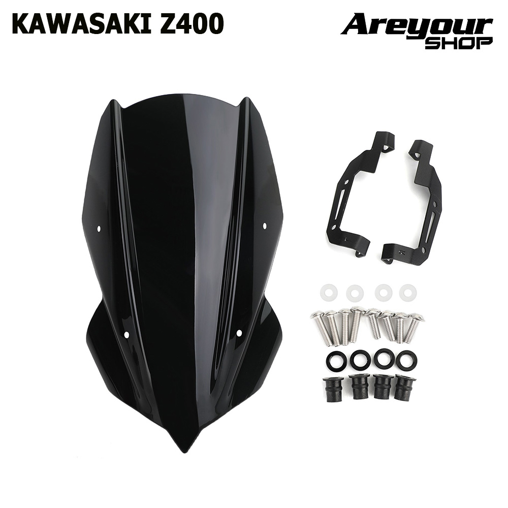 Areyourshop Windshield Kawasaki Z400 2019-2020 Windscreen | Shopee ...