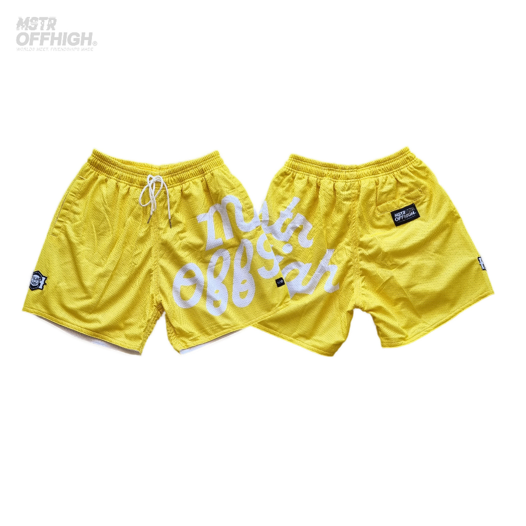 MSTR CO. X OFFHIGH - TIME OFF COLLECTION "OFFLIMITS" Mesh Short (Yellow ...