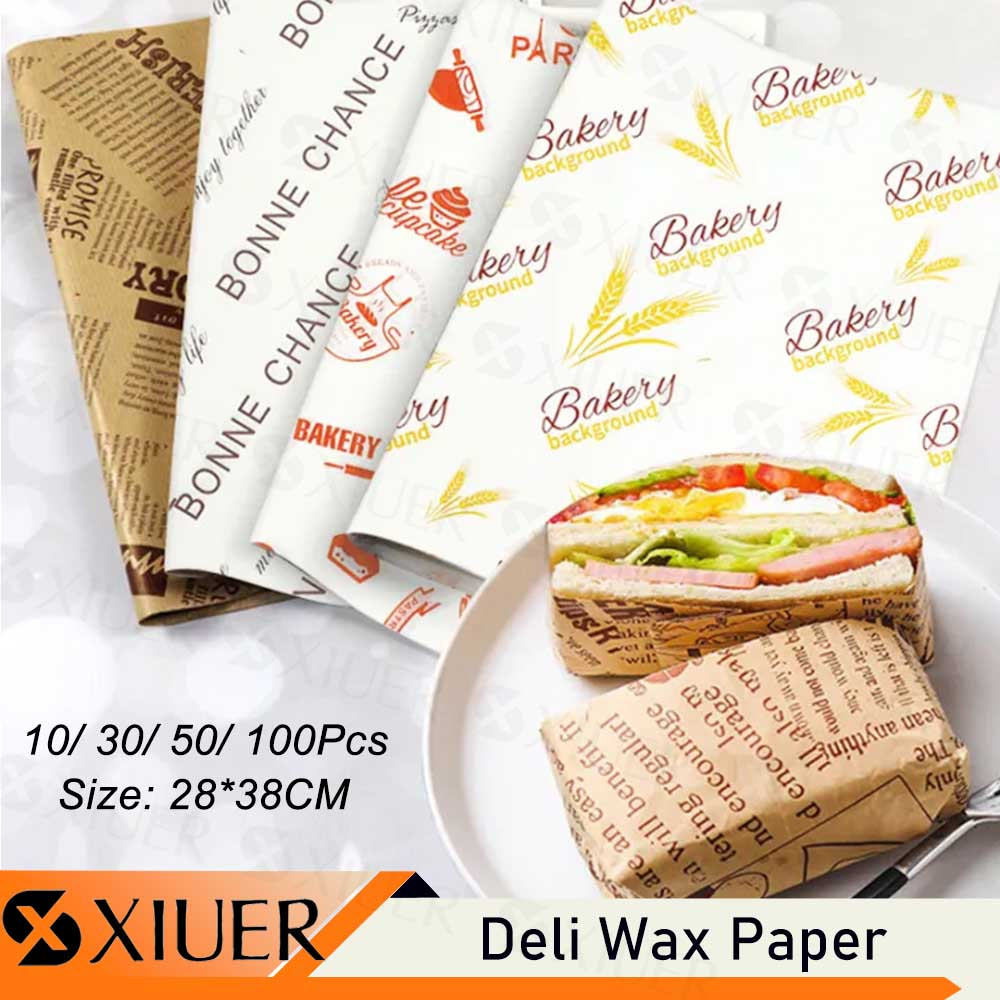 10/50/100Pcs Greaseproof Baking Paper Waterproof Sandwich Wrappers ...