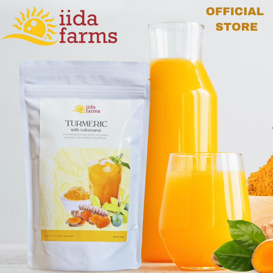 IIDA FARMS Turmeric with Calamansi Powdered Drink 500g REFRESHING All ...