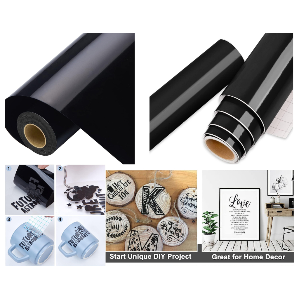 1 Meter l BLACK l Vinyl Stickers l Waterproof l Outdoor l Indoor l for ...