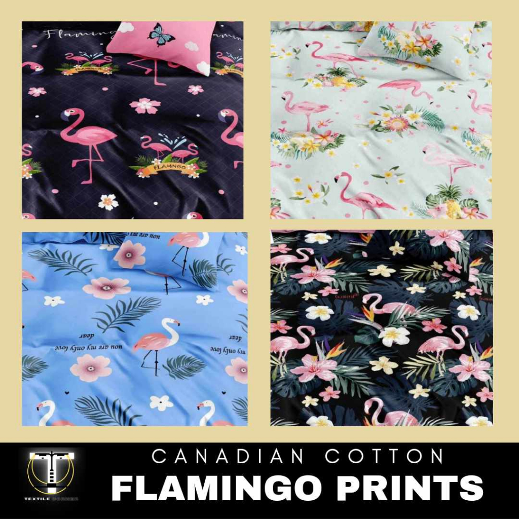 TEXTILE CORNER PH PREMIUM CANADIAN COTTON PER YARD | FLAMINGO PRINTS (1-6) | Shopee Philippines