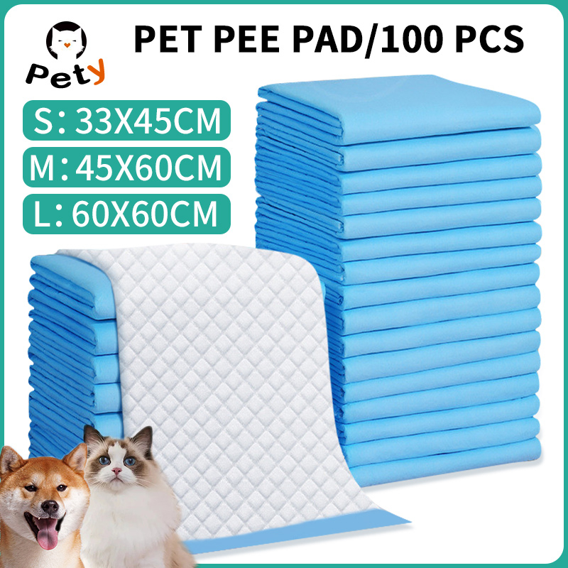 Dog Pee Pad 100pcs Disposable Pet Pee mat Super Absorbent Cat Dog Pad ...