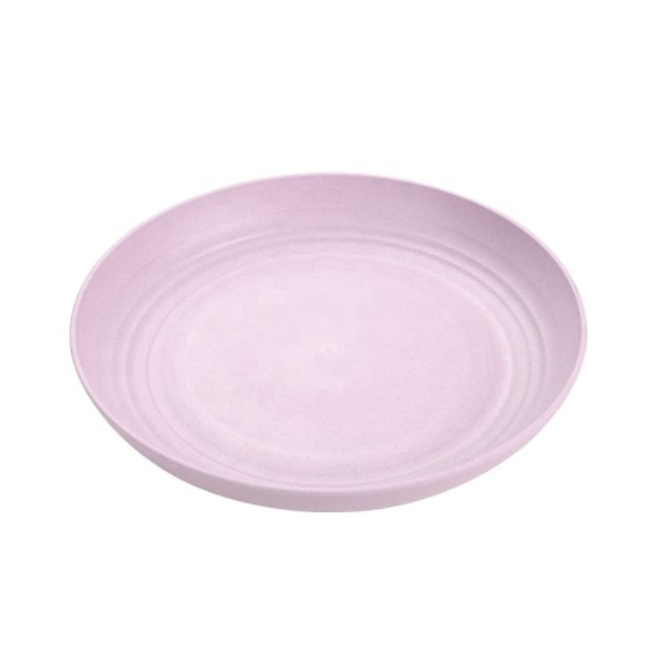 FAMILIFE Round Dinner Plate [23cm] 6/12PCS Wheat Fiber Food Safe ...