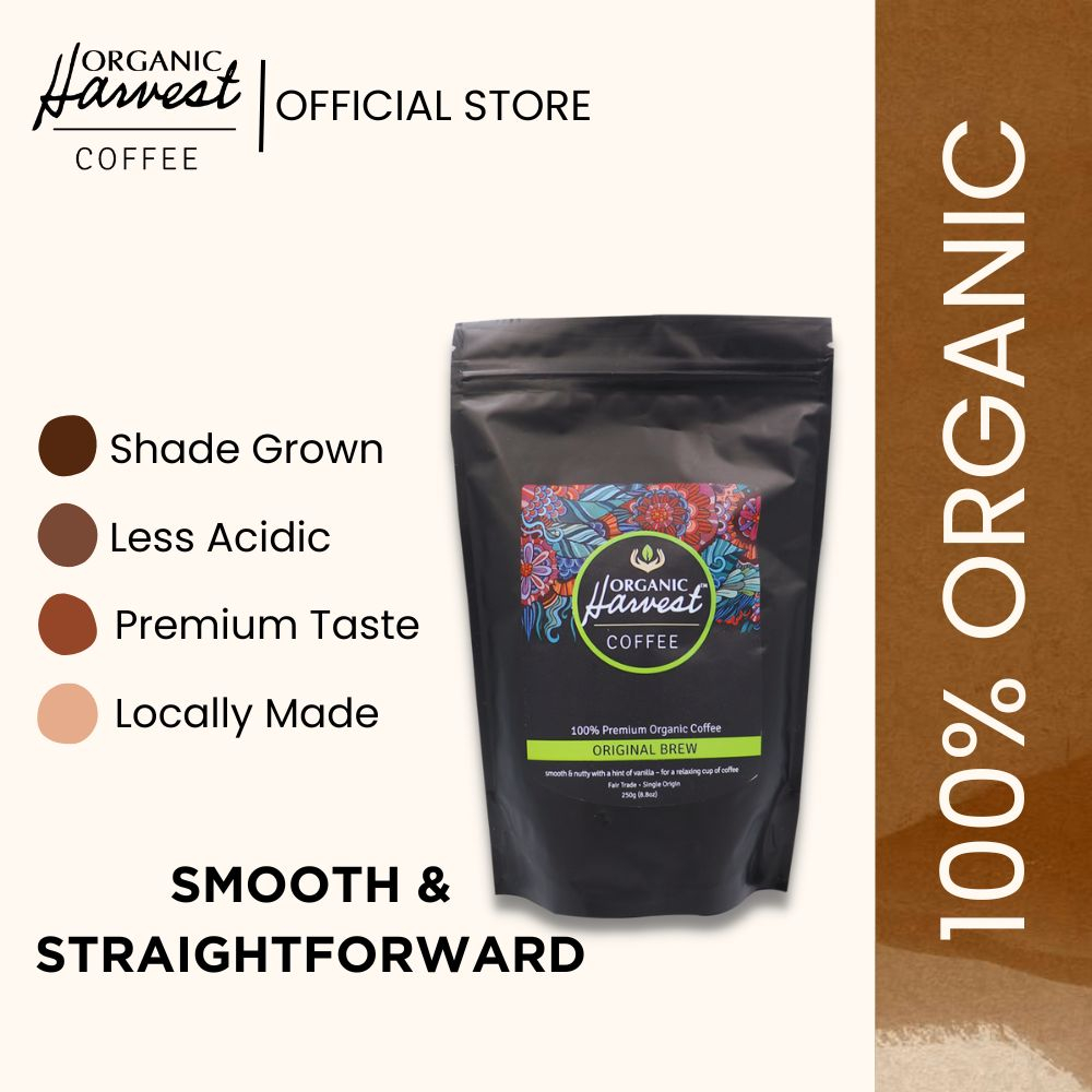 Organic Harvest Coffee - Original Brew Robusta Beans 250g (Whole Beans ...