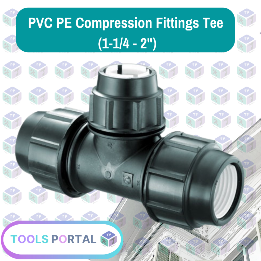 PVC PE Compression Fittings Tee (1-1/4 - 2") | Shopee Philippines