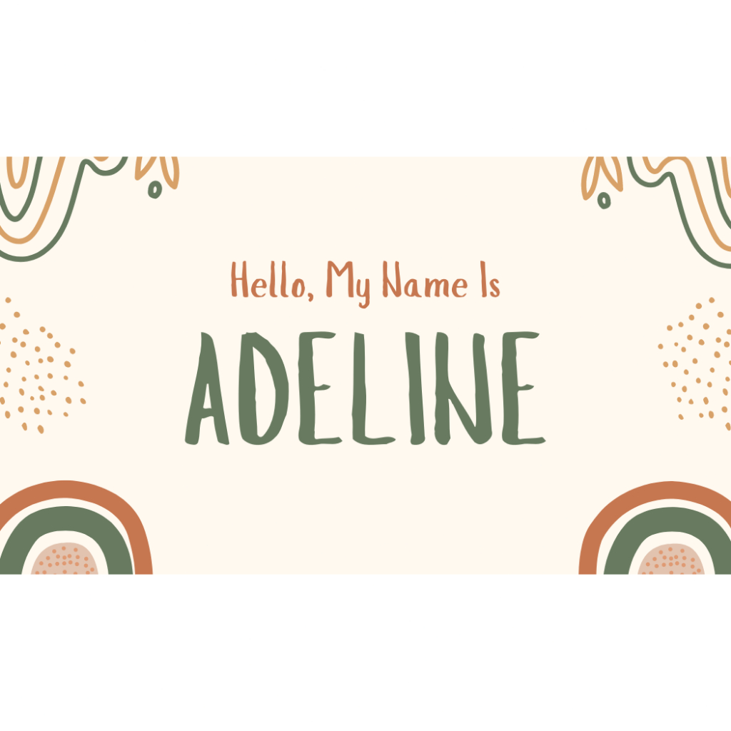 NAME TAG Laminated for school personalized for kids nametag colorful ...