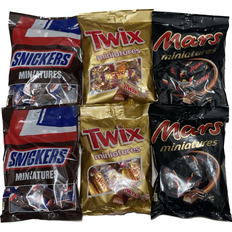 MARS Miniatures / SNICKERS Miniatures / TWIX Miniatures (15 pcs) - 150g ...