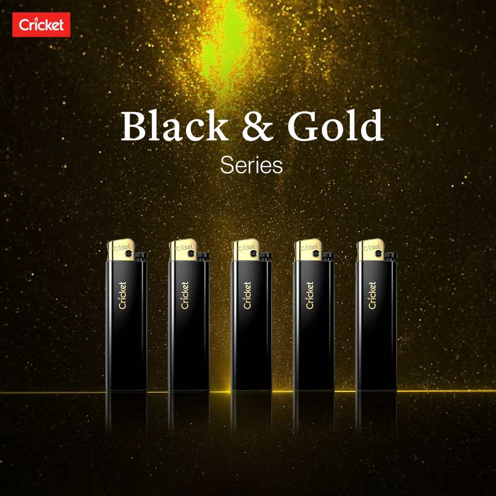 Cricket Lighter Black Gold Series 5-pack | Shopee Philippines
