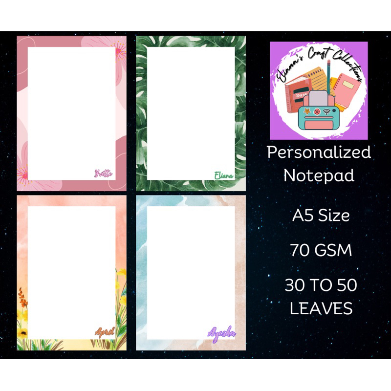 PERSONALIZED NOTEPAD A5 SIZE | Shopee Philippines