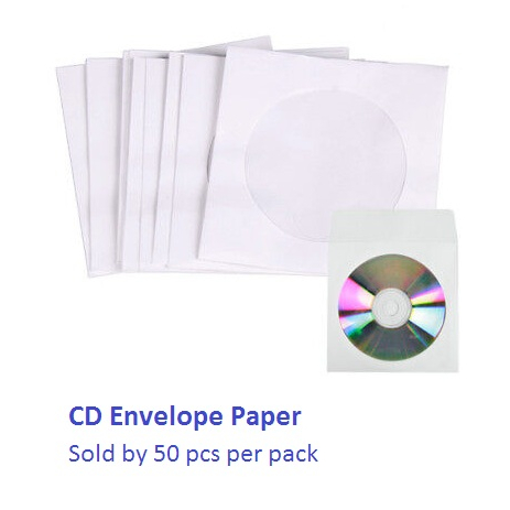 DVD's & CD Envelopes Cases Cover - 50's in 1 pack | WHITE Envelope | CD ...
