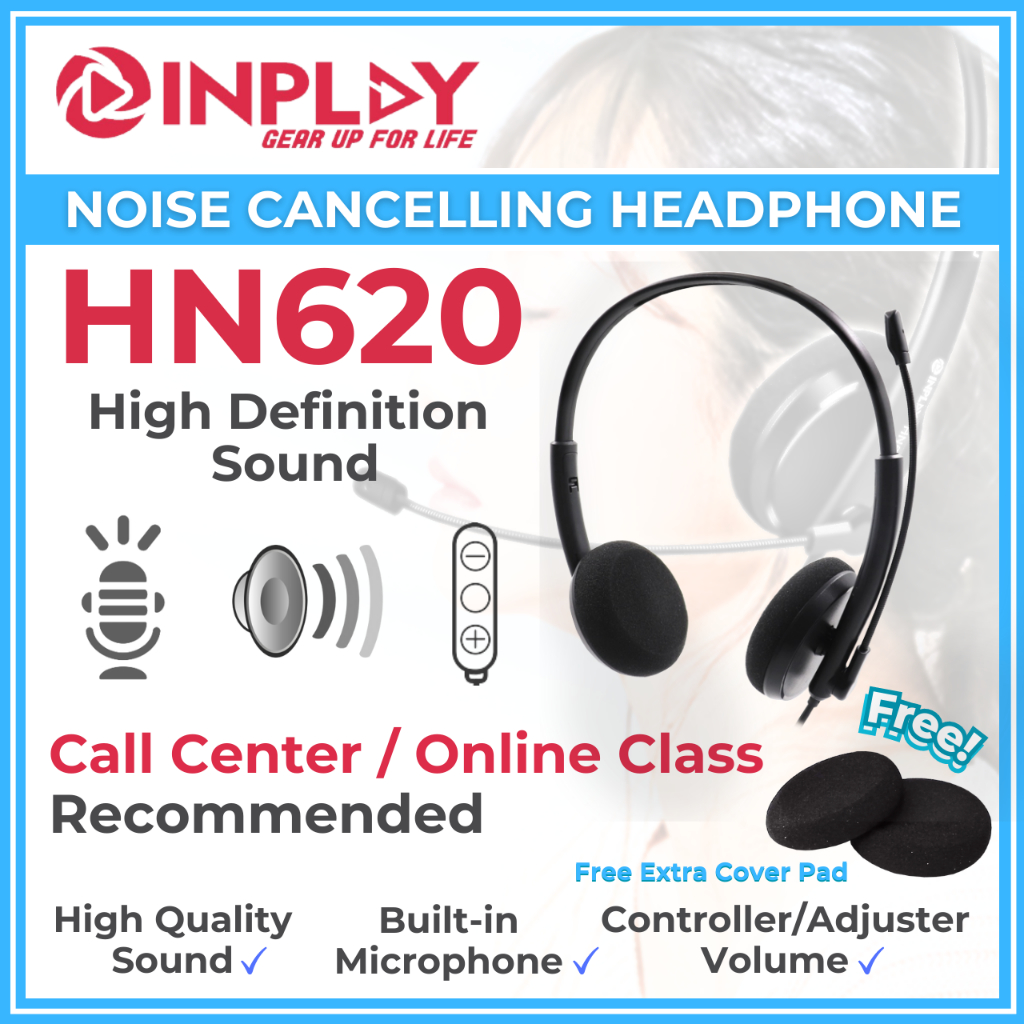 Headset - Inplay HN620 Headphone with High Quality Sound (Noise ...
