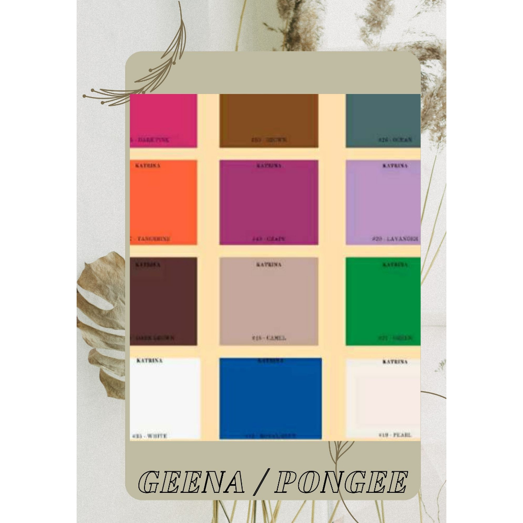 Geena Fabric Cloth Pongee Tela Per Yard | Shopee Philippines