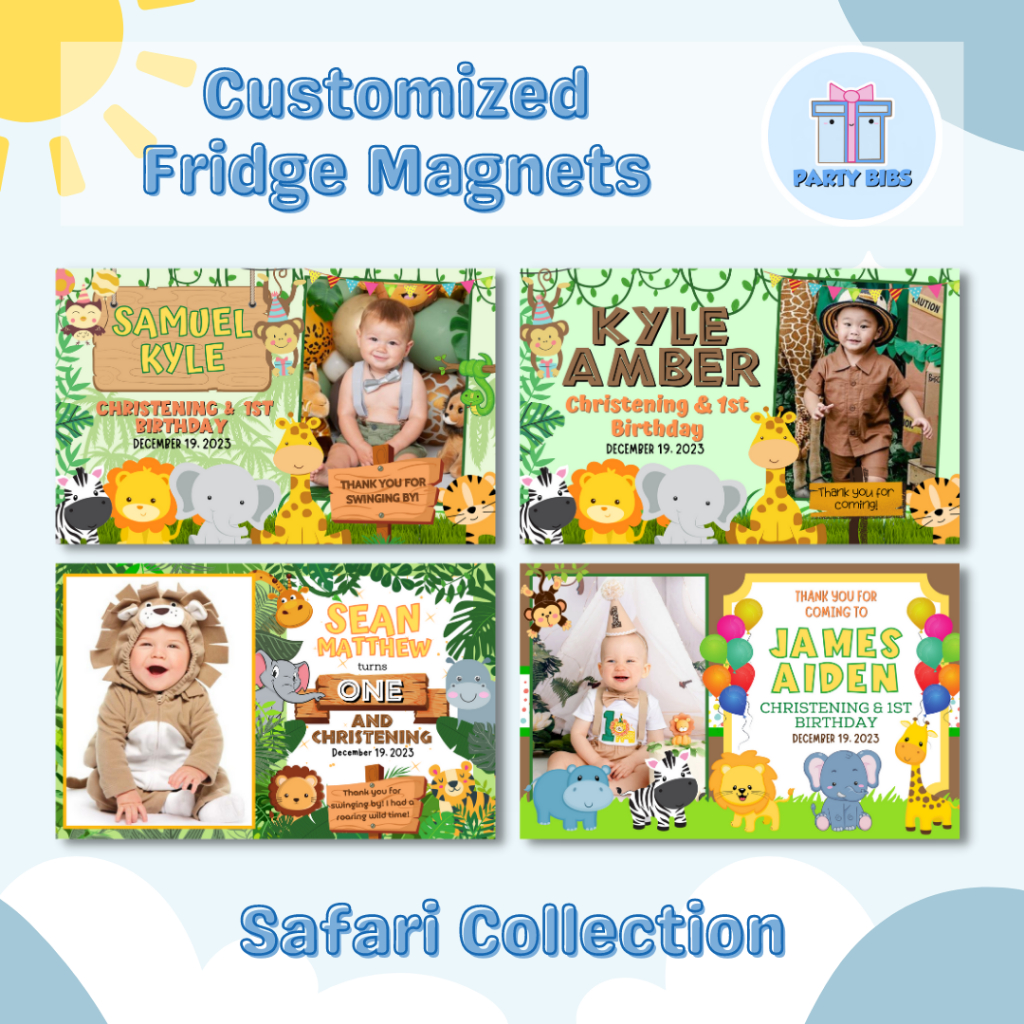 Safari Boy Customized Fridge Magnets 1/2 Souvenir/Giveaways | Shopee ...