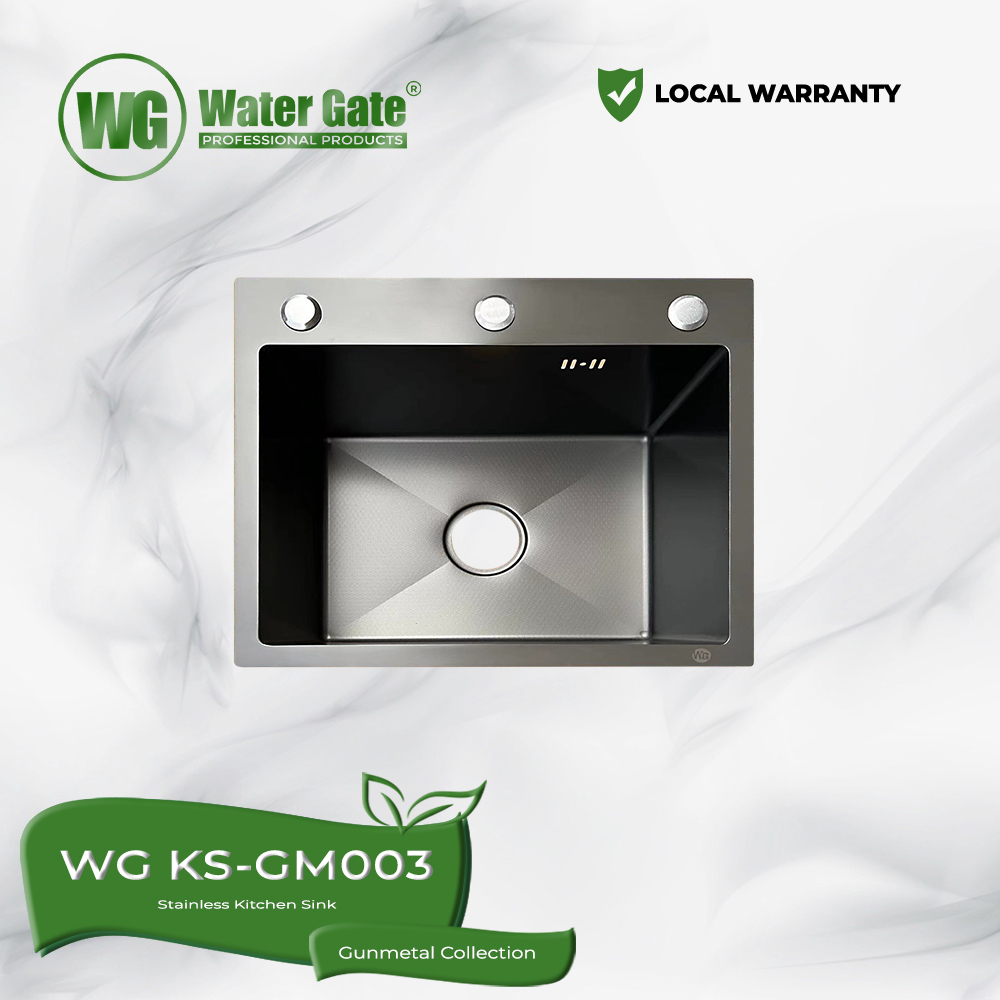 Gunmetal Stainless Kitchen Sink | Water Gate WG KS-GM003 | Shopee Philippines