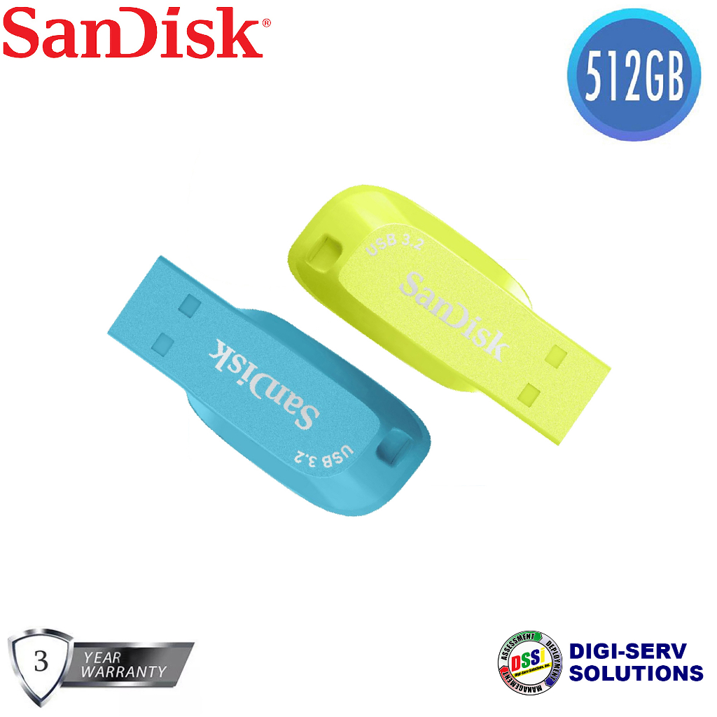SanDisk Ultra Shift 512GB USB Flash Drive Color Variation (Blue and ...
