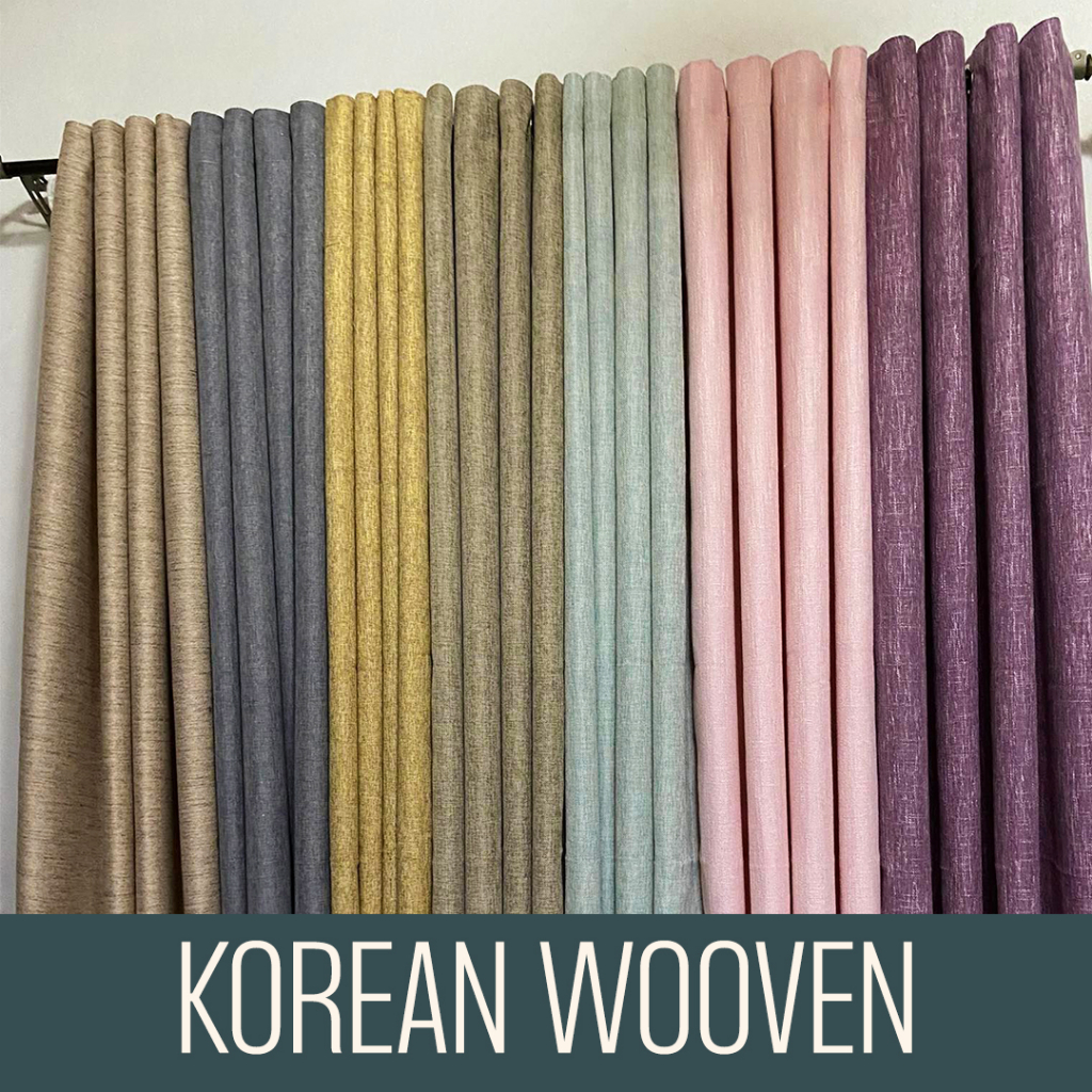 NEW! KOREAN WOVEN SEMI BLACKOUT CURTAIN 1 PANEL (KOREAN FABRIC: 58" x ...