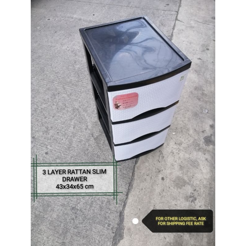 rattan slim drawer 6 layer slim collapsible drawer w/wheel (for other ...