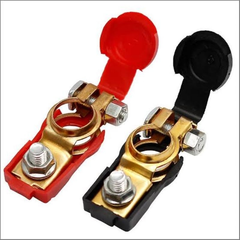 Positive & Negative Adjustable Battery terminal Clamp clips Connector ...
