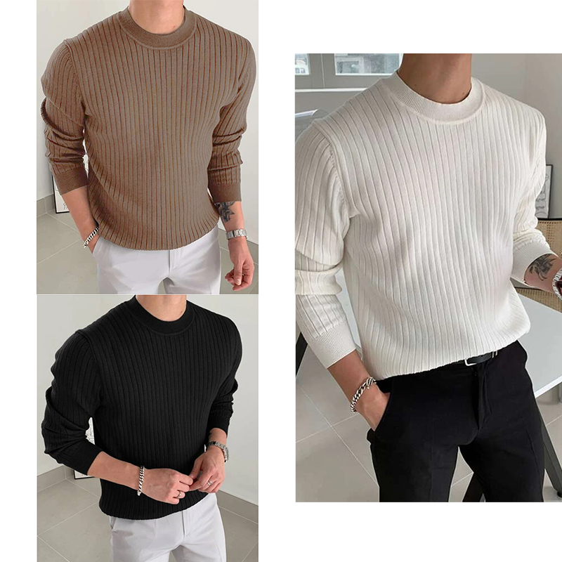 KILY.PH Mens Longsleeve Shirt Waffle Top Round Neck Tops 15A0025 ...