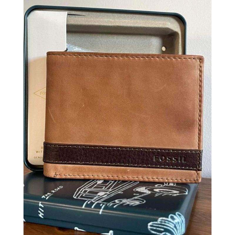 Fossil wallet men bifold with flip ID Original | Shopee Philippines
