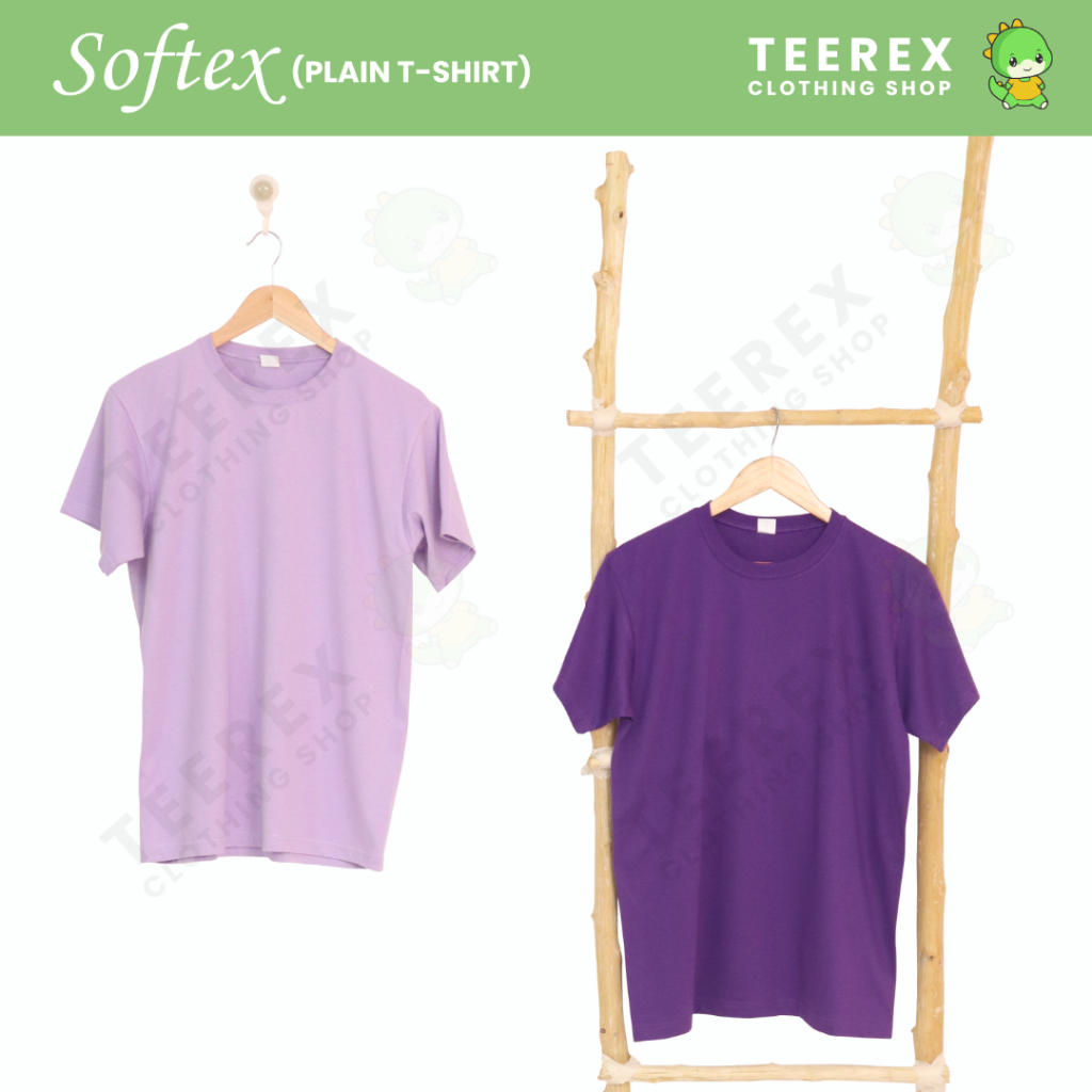 SOFTEX Roundneck UNISEX PLAIN T-SHIRT UBE AND LIGHT VIOLET (BEST SELLER ...