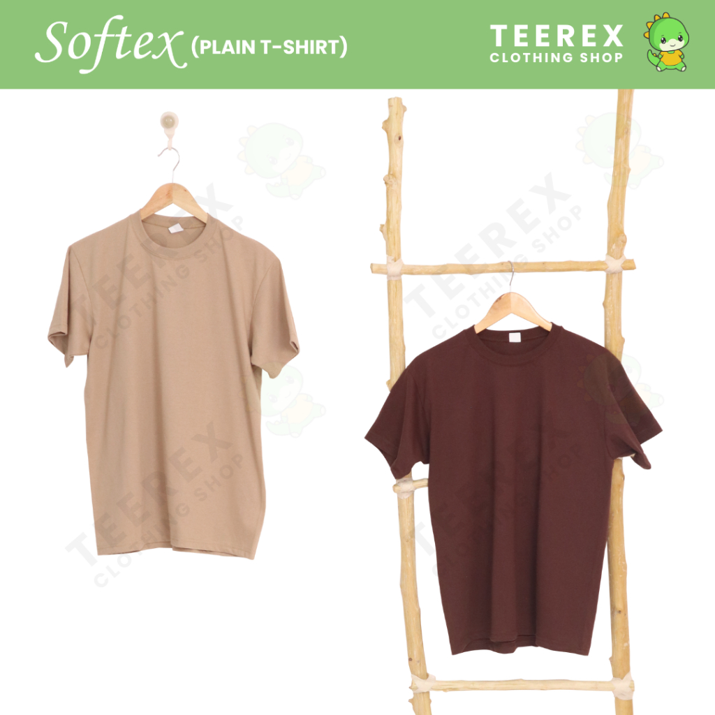 SOFTEX Roundneck UNISEX PLAIN T-SHIRT CHOCO KHAKI (BEST SELLER/LOWEST PRICE) | Shopee Philippines