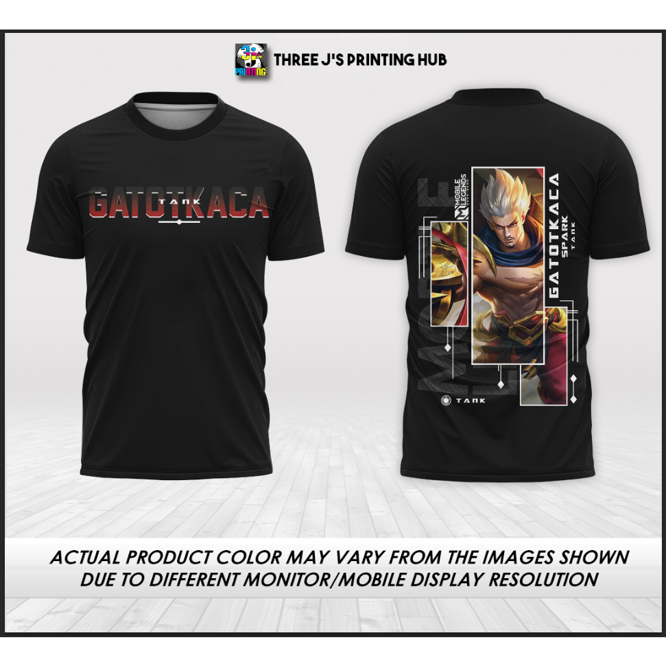 GATOTKACA / MOBILE LEGEND SUBLI SHIRT | Shopee Philippines