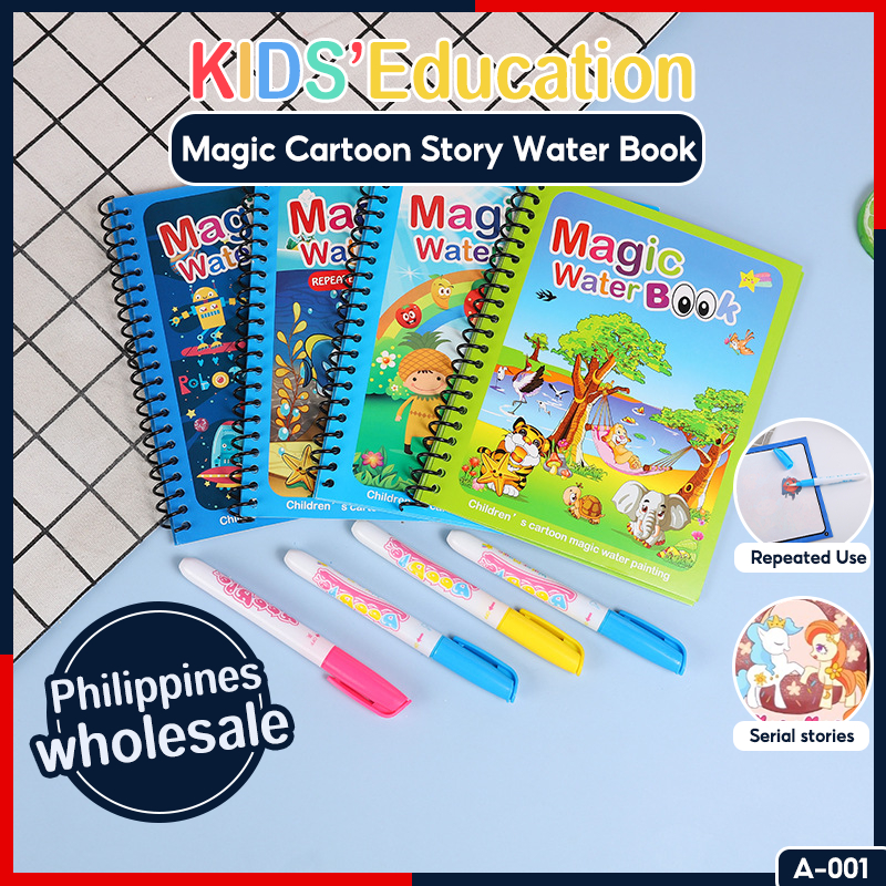 Magic Water Drawing Book Reusable Water pen Painting Book For Kids ...