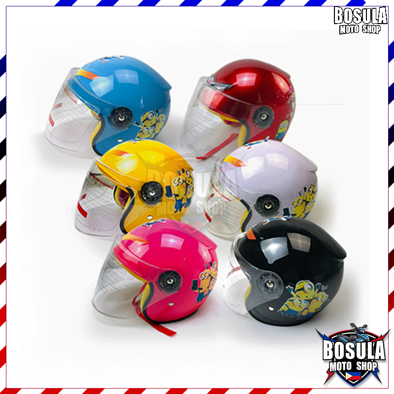Kids Cartoon Motorcycle Helmet Half Face Helmet Plus Windproof ...
