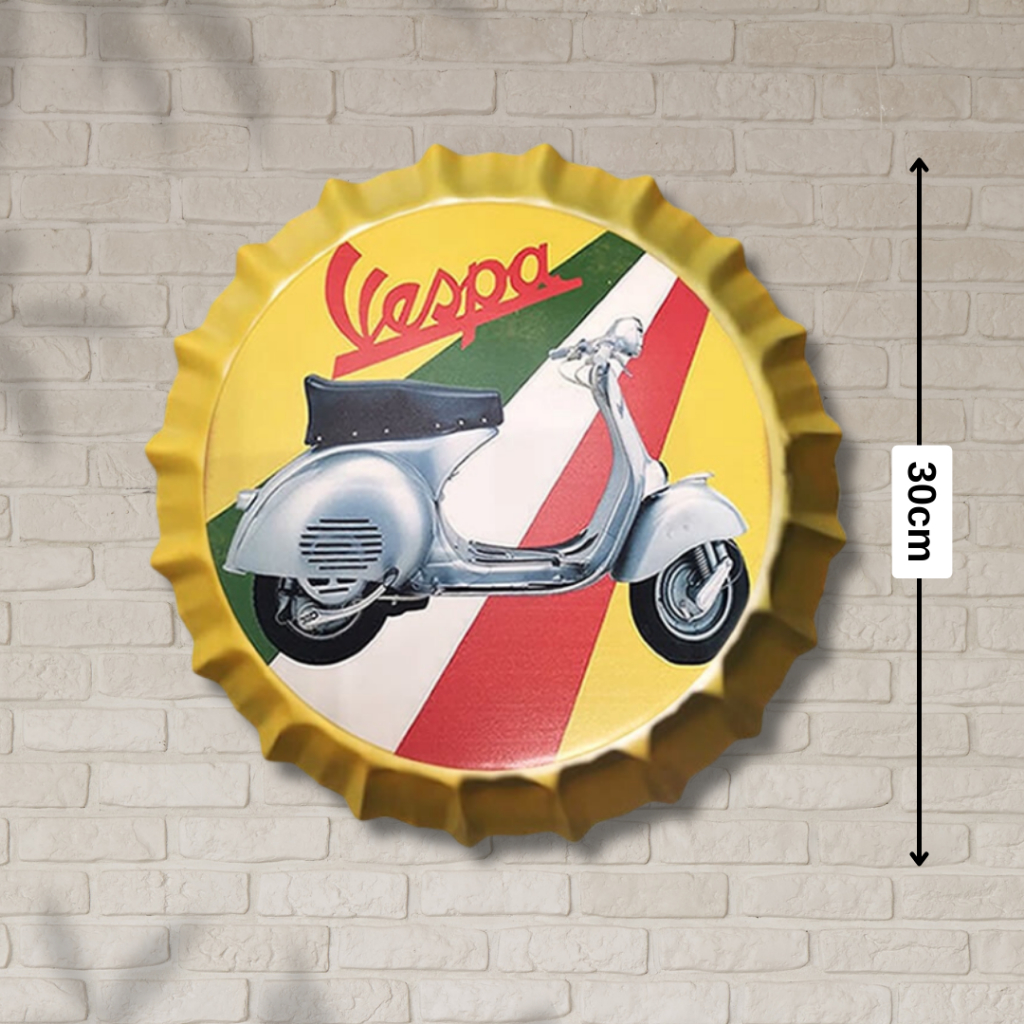 Decors and Beyond Man Cave Bottle Cap Sign Vintage Inspired Retro Wall ...