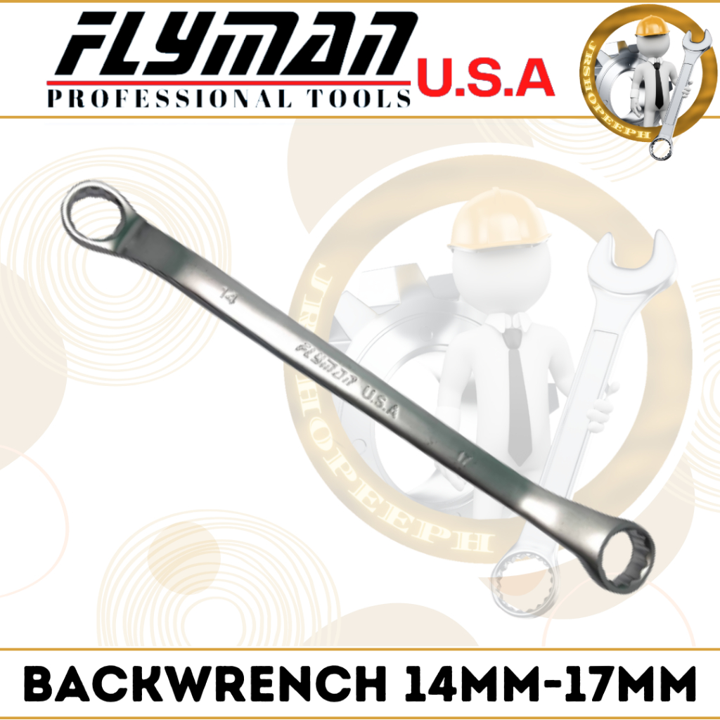 Jrshopee Flyman Back Wrench 14mm - 17mm Double ring spanner wrench ...