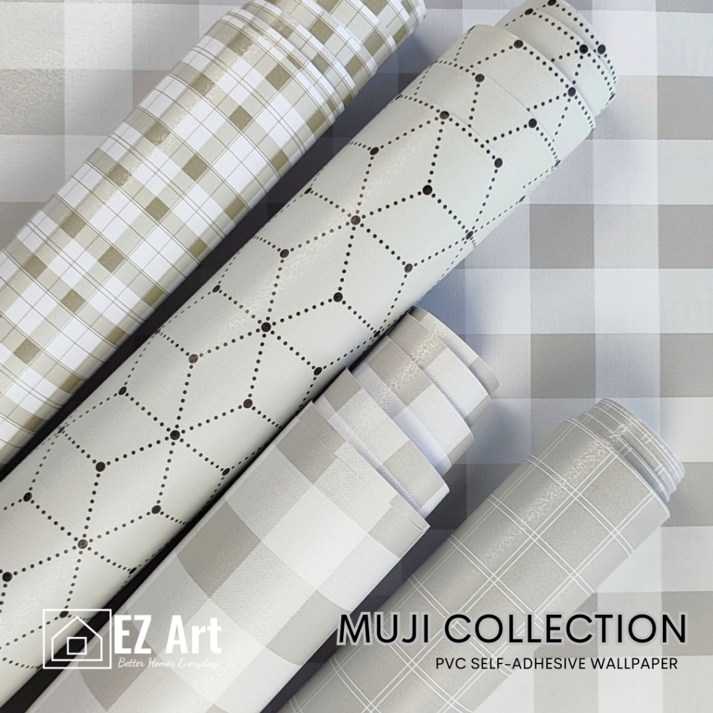 EZ Art PVC Wallpaper MUJI Styled Collection 10M Self Adhesive Home ...