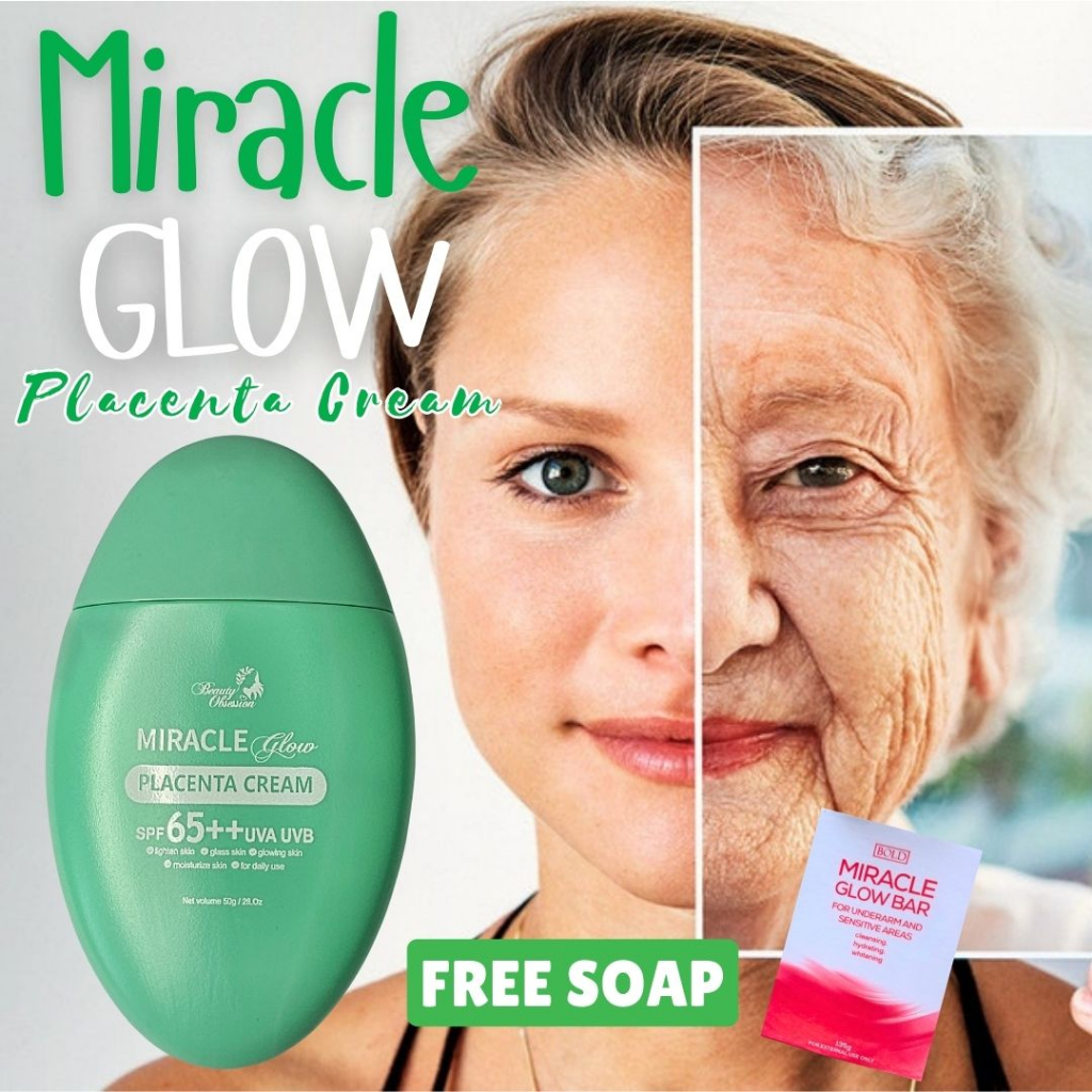 Miracle Glow Placenta Cream by Beauty Obsession Sunblock Cream with ...