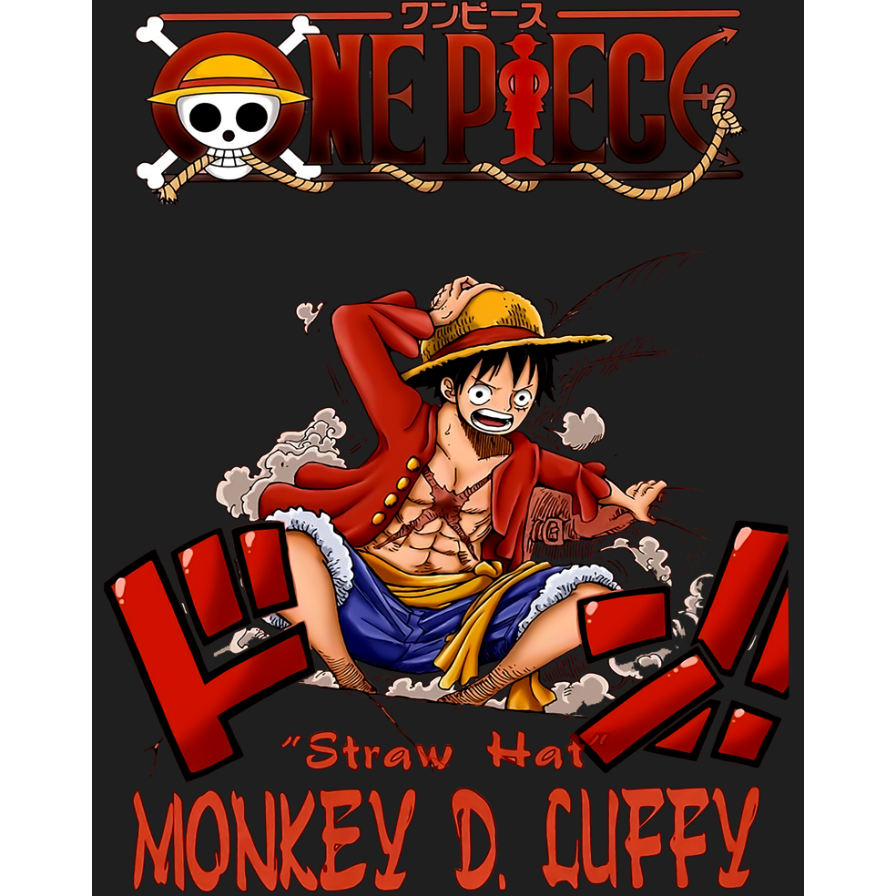 DTF IRON ON - ANIME - ONE PIECE LUFFY vol.1 Designs A4, A3, A3+ Print ...
