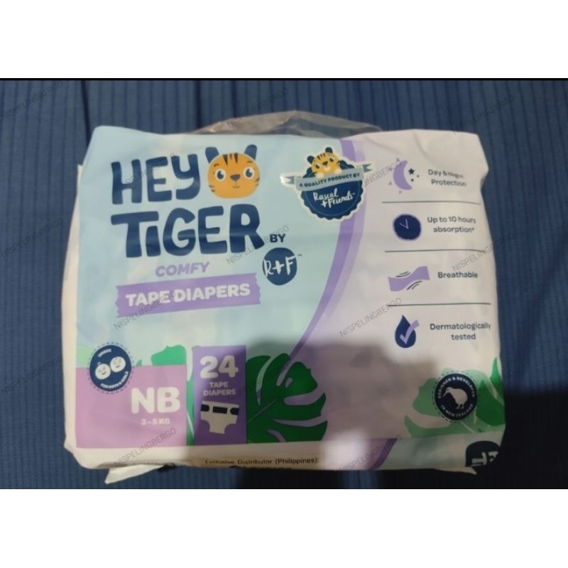 Hey Tiger Diaper by R & F (NewBorn) 24 pcs per pack | Shopee Philippines