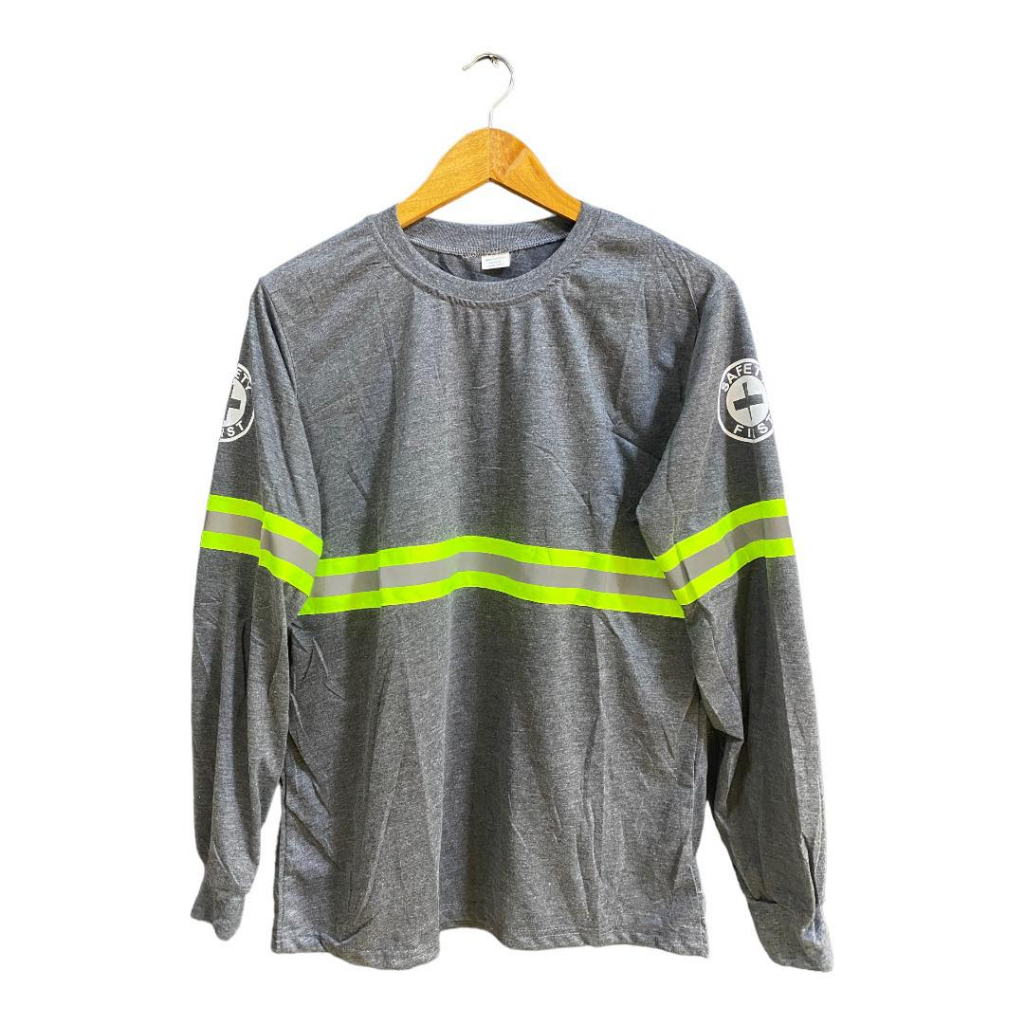 Long sleeve reflector construction with two side print safety first ...