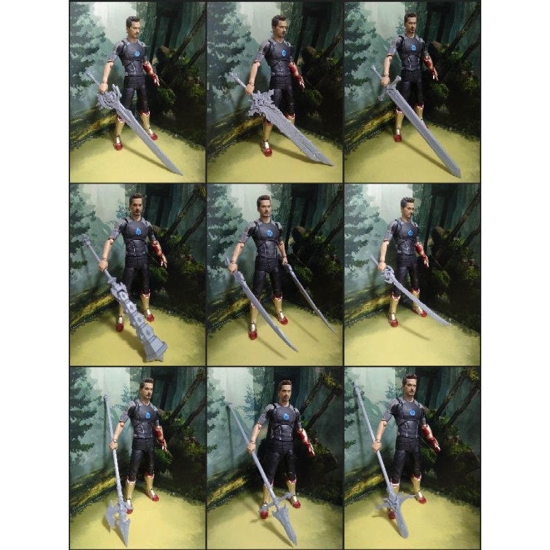 1:12 Scale Weapons | Genshin Impact Sword, Mace, Spear SHF, Figma, 1/12 ...