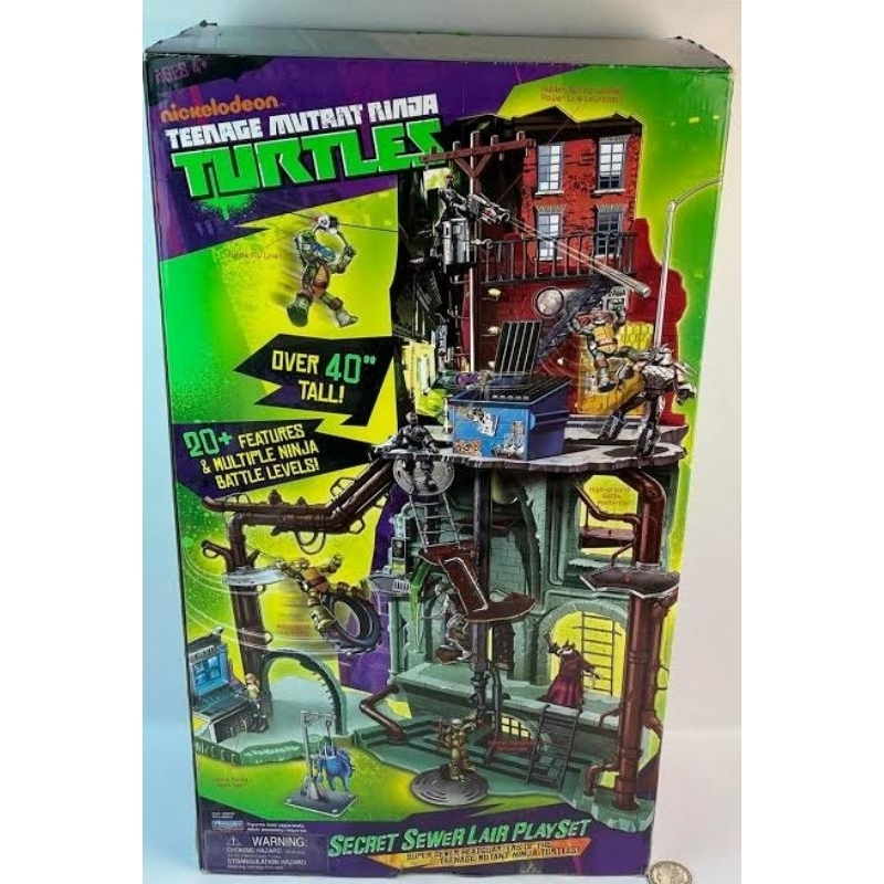 Playmates TMNT Teenage Mutant Ninja Turtles Secret Sewer Lair Playset ...