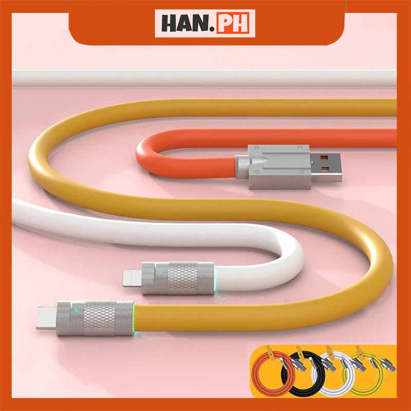 120W Liquid Silicone USB Data Cable Fast Charge Cables Quick Charging ...