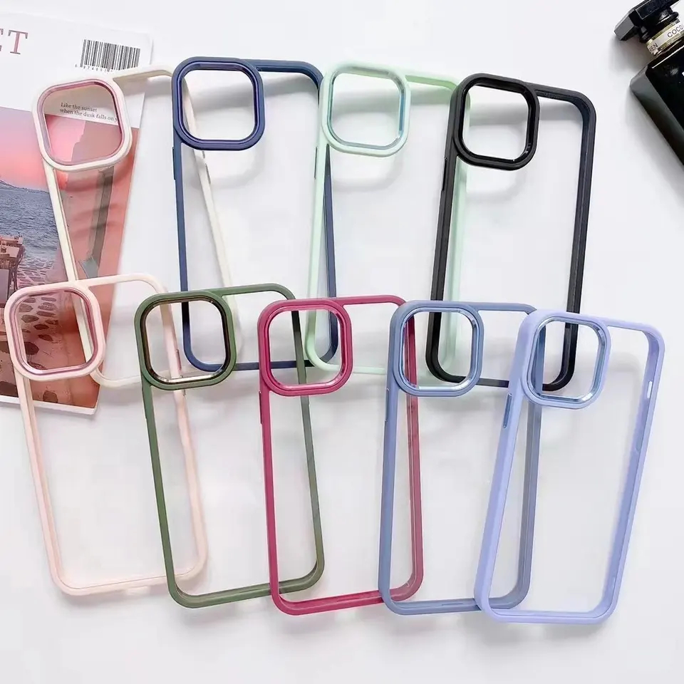 ACRYLIC TRANSPARENT CASE FOR IPHONE XR 11 12 13 PRO MAX PLUS ALLOY CASE ...