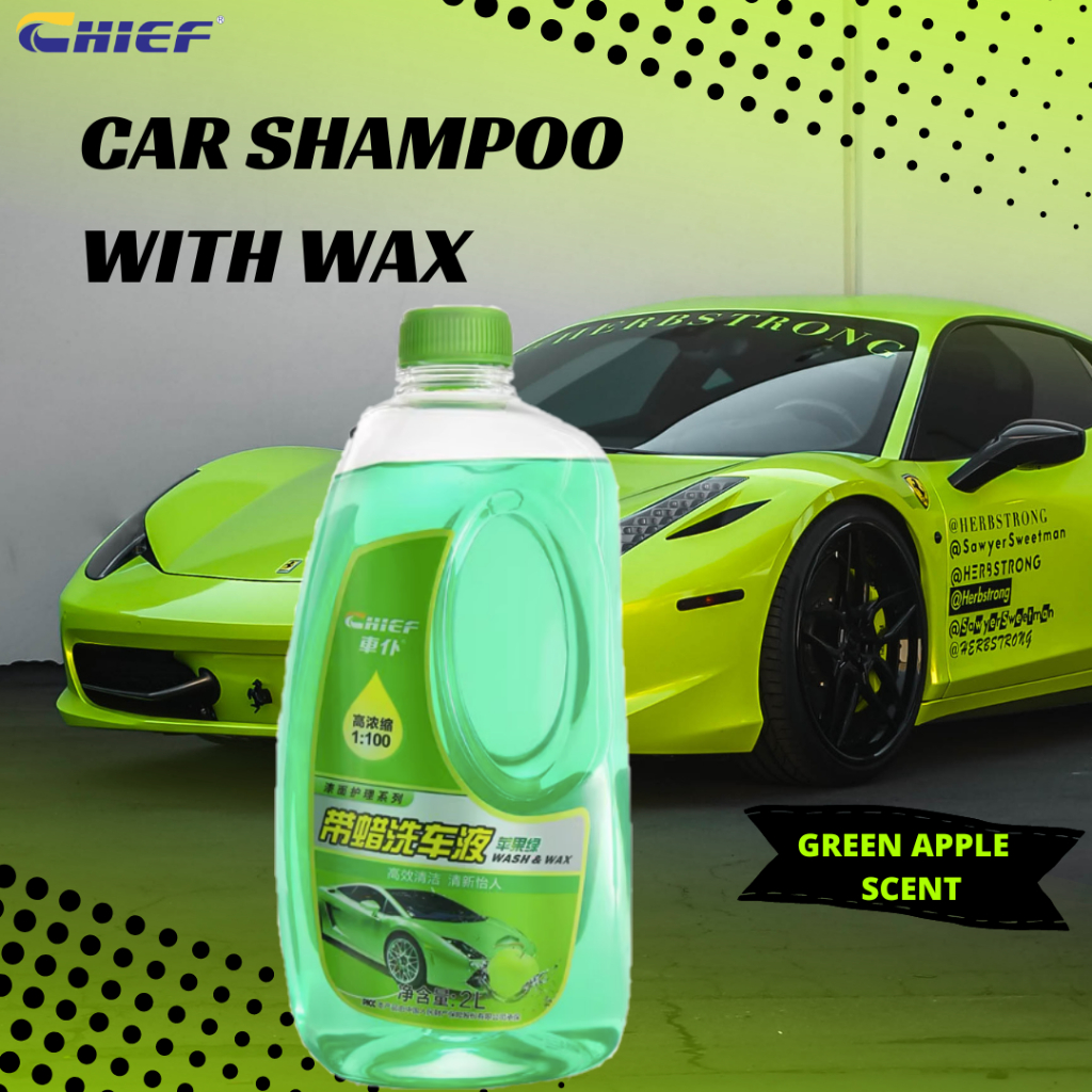 Chief Car Shampoo with Wax Ultra Shine&Glossy Hydrophobic Waterproof 2 ...