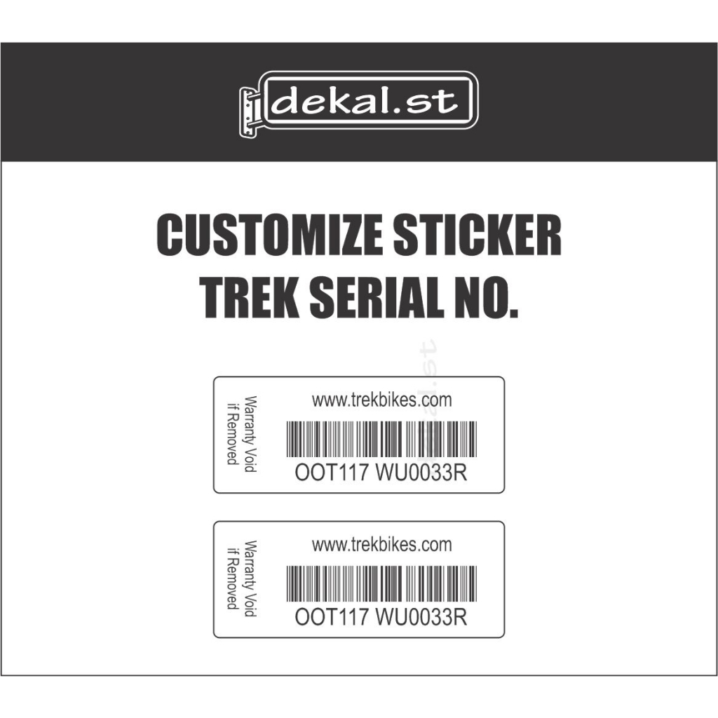 Customized sticker Trek Serial number | Shopee Philippines