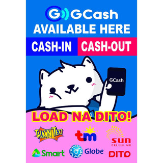 PVC/LAMINATED SIGNAGE GCASH/LOAD AVAILABLE HERE/ - A4 Size high quality ...