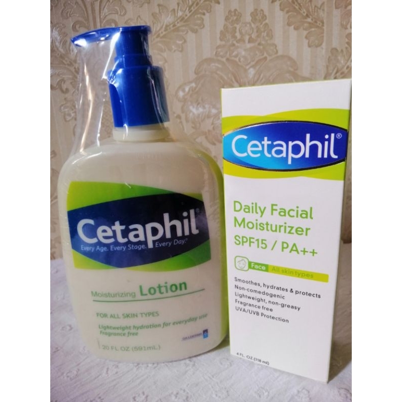 Cetaphil moisturizing lotion 591ml& daily facial moisturized spf 15 ...