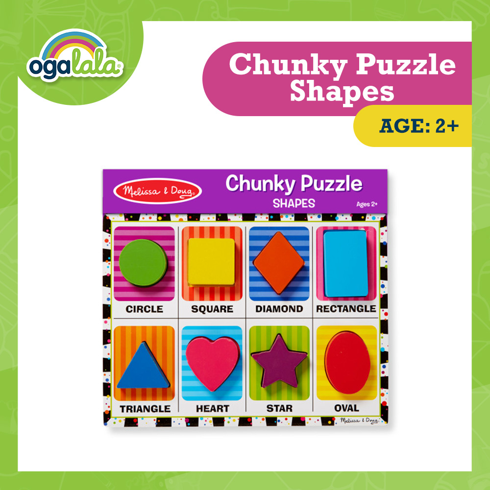 Melissa & Doug Chunky Puzzle Shapes | Shopee Philippines