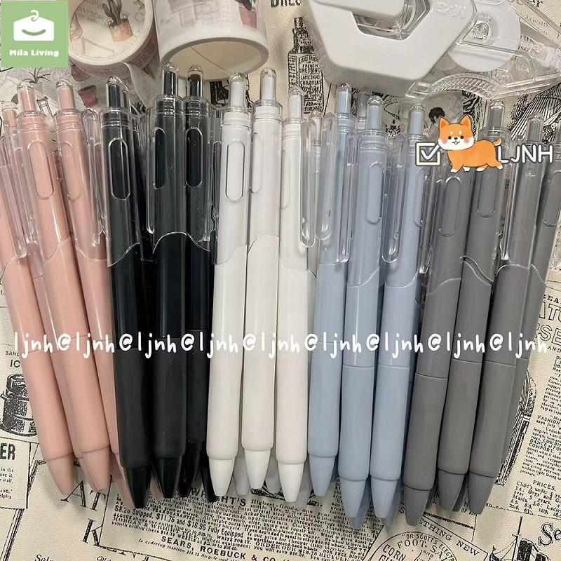 [5PCS]Gel Pen Press Gel Pen 0.5mm Black Ink Signature Pen Writing ...